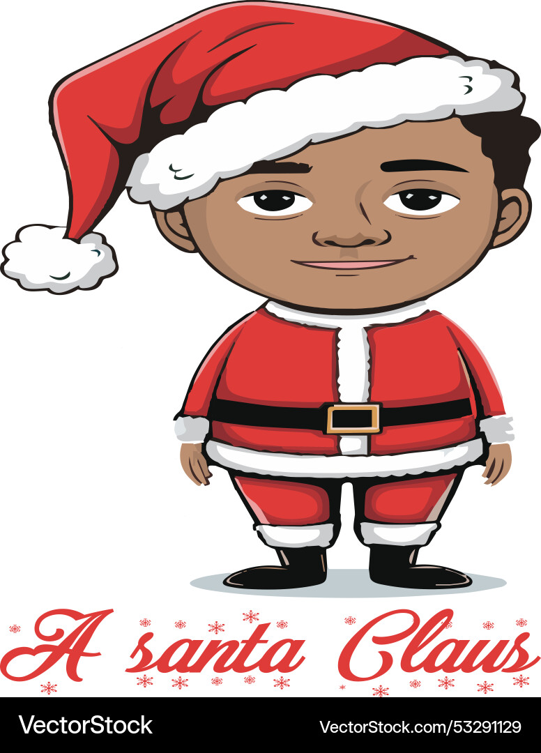 Cute child dressed as santa claus Royalty Free Vector Image