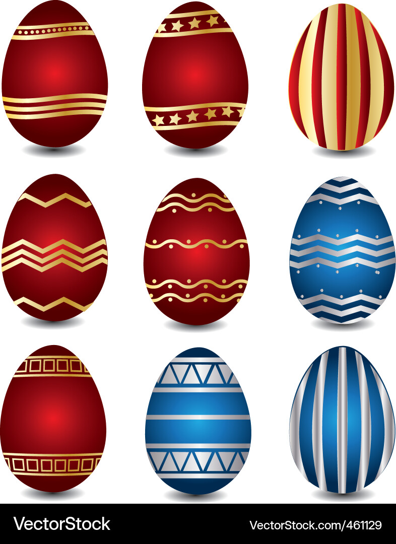 Easter eggs Royalty Free Vector Image - VectorStock