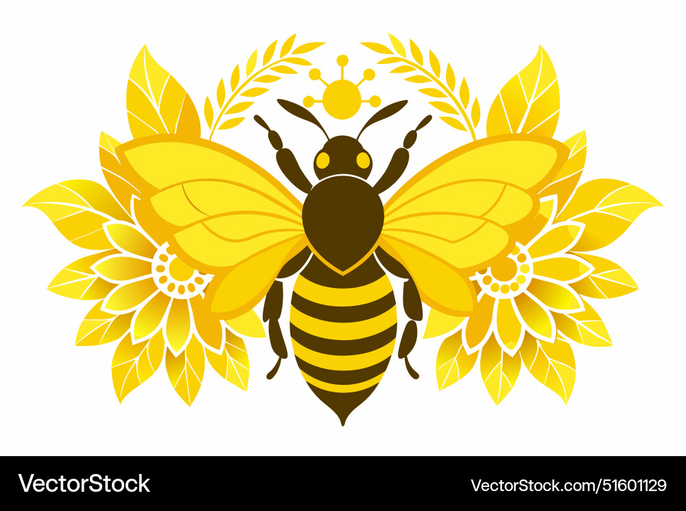 Elegantly crafted a beautiful bee-inspired Vector Image
