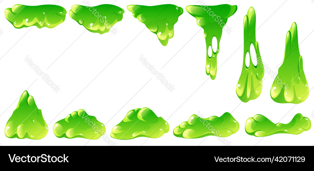 Green Slime Drips and Ooze Royalty Free Vector Image