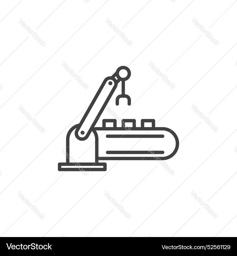 Industrial robot icon set on white background Vector Image