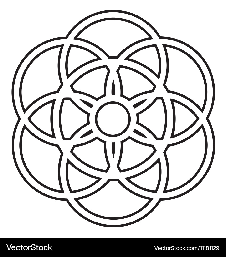 Interlocking circles Royalty Free Vector Image