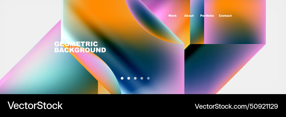 Minimal geometric web site page template design Vector Image