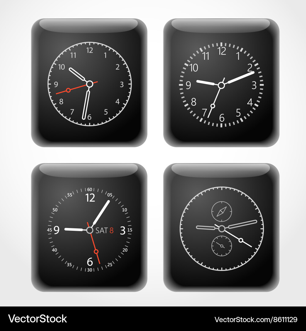 Modern digital watch dials template Royalty Free Vector
