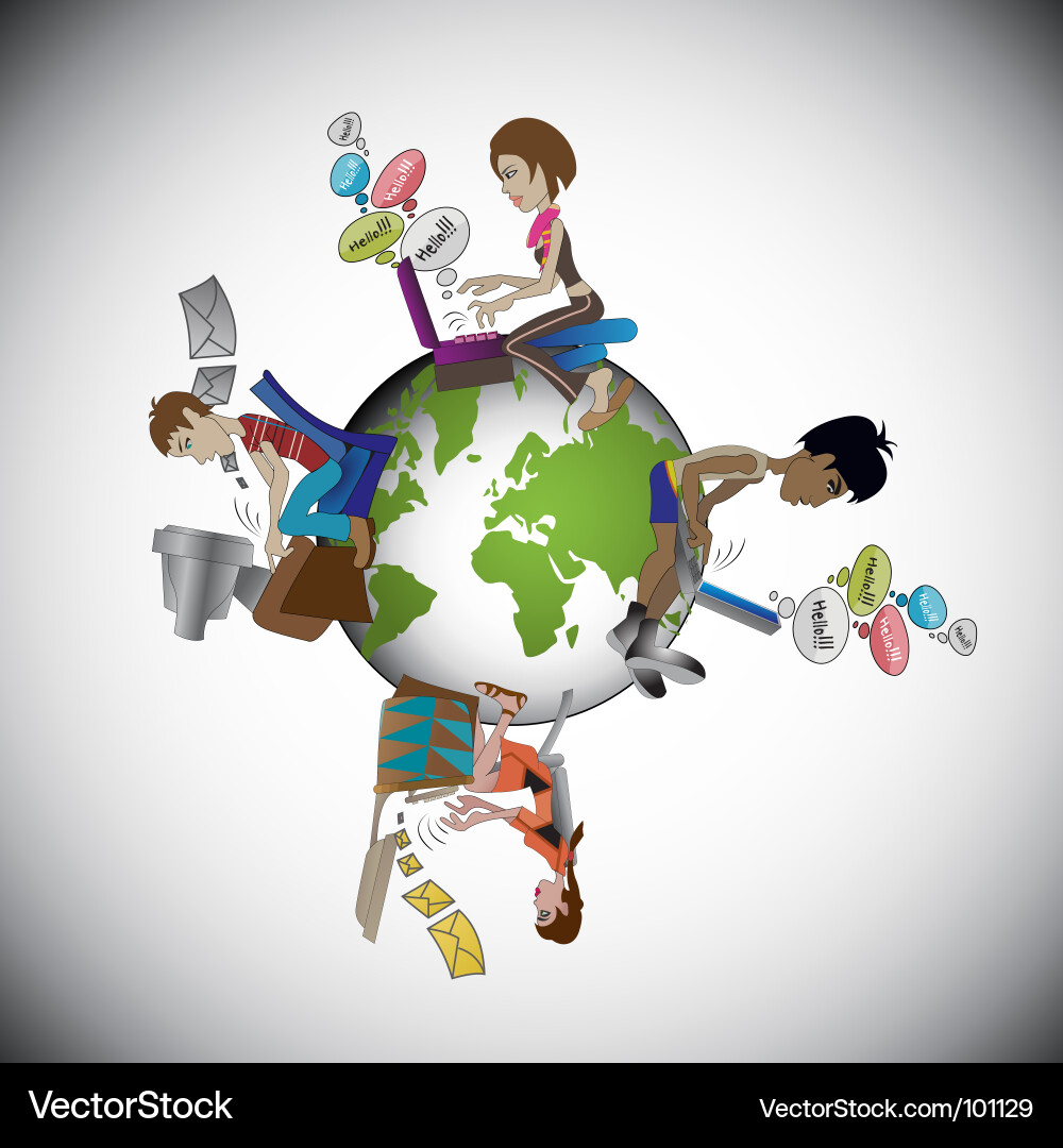 People chatting Royalty Free Vector Image - VectorStock