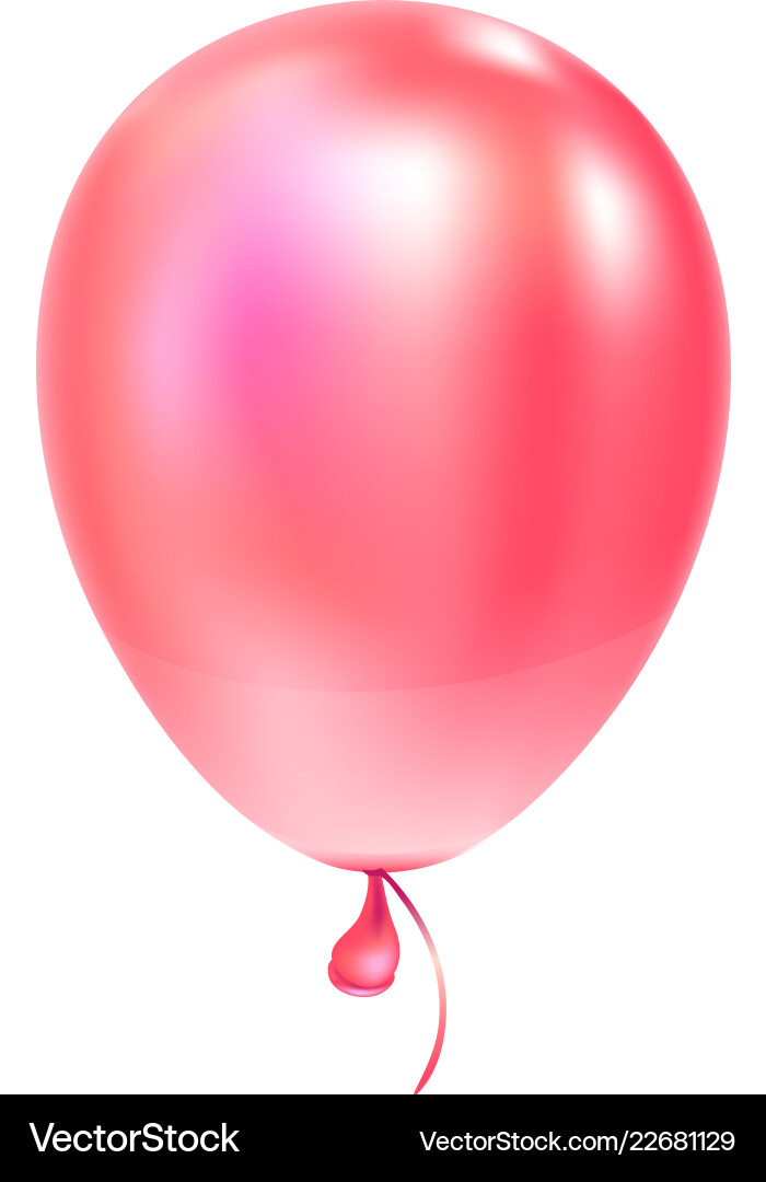 Pink helium balloon birthday baloon flying Vector Image