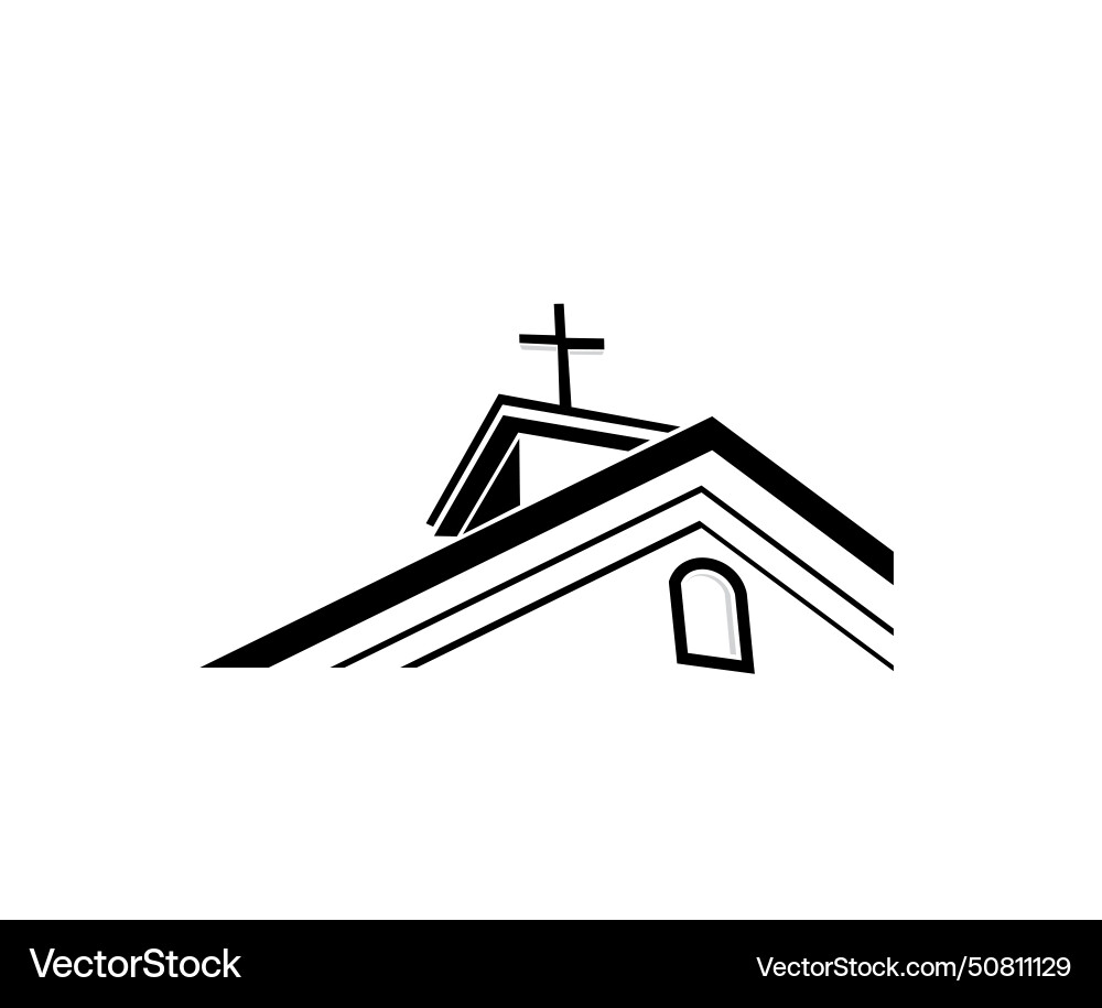 Religious church logo Royalty Free Vector Image