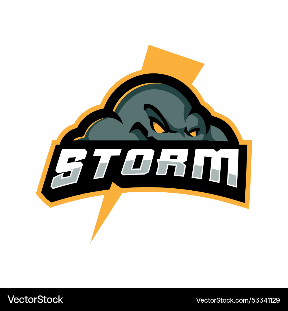 Storn mascot logo Royalty Free Vector Image - VectorStock