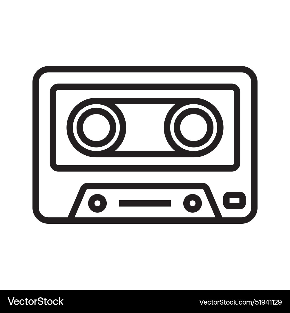 Tape cassette icon symbol Royalty Free Vector Image