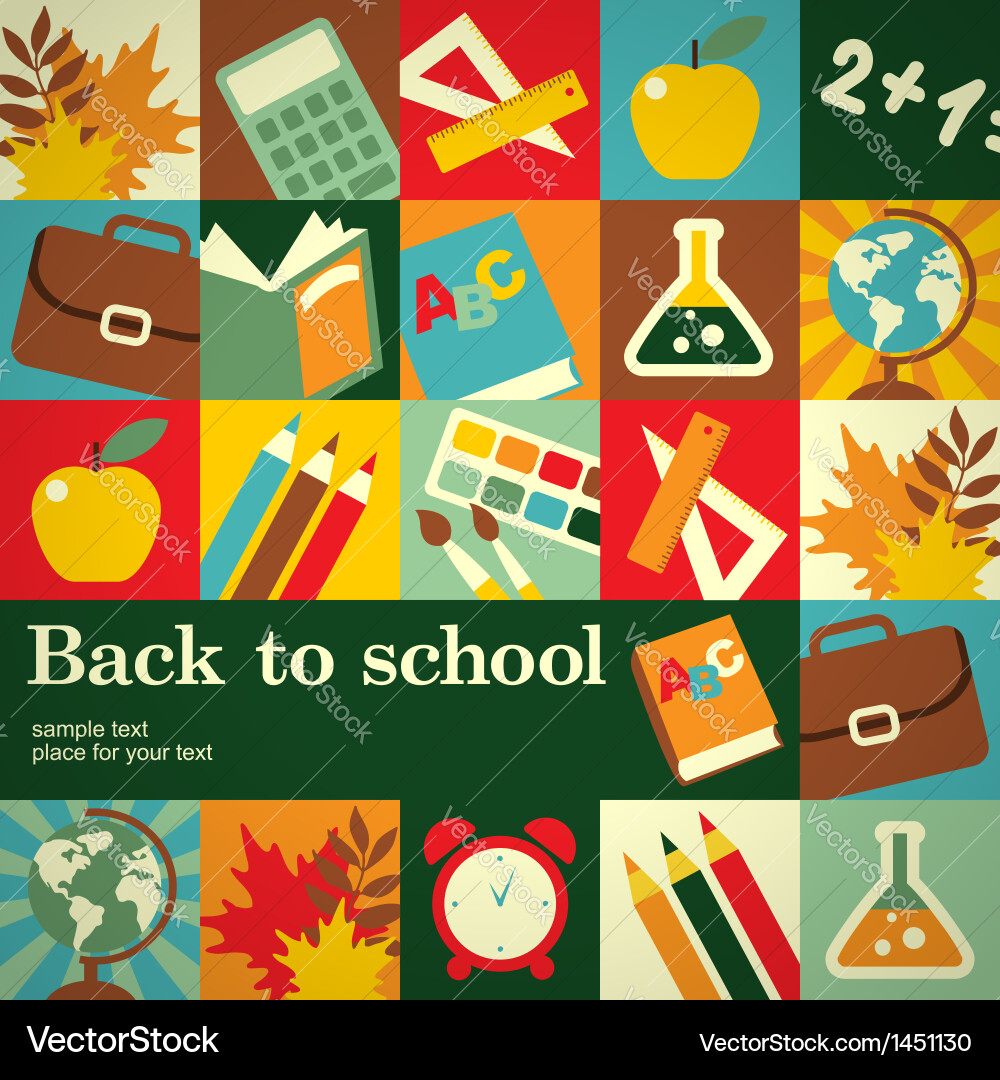 Back to school Royalty Free Vector Image - VectorStock