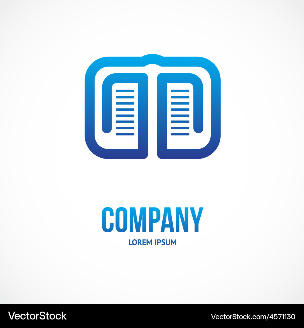 Book logo design Royalty Free Vector Image - VectorStock