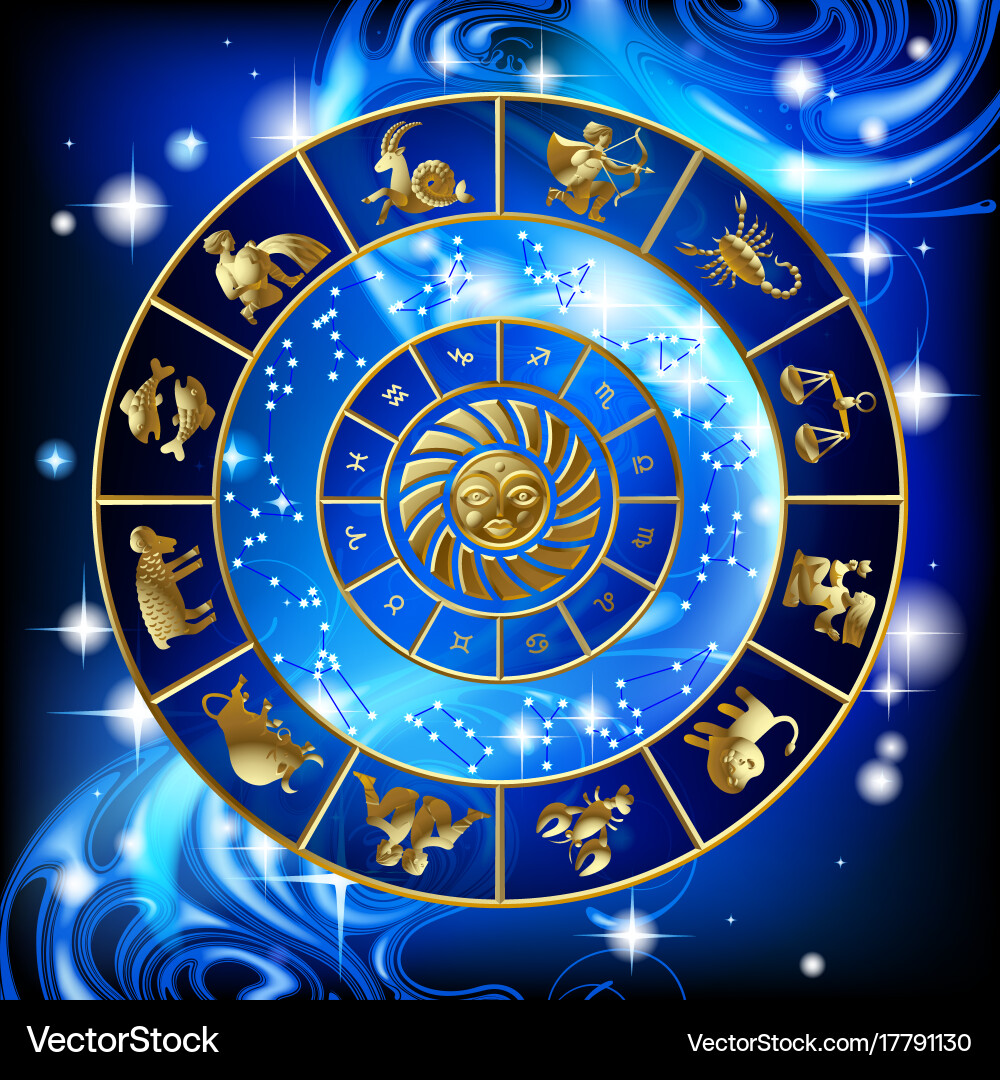 Circle of zodiac Royalty Free Vector Image - VectorStock