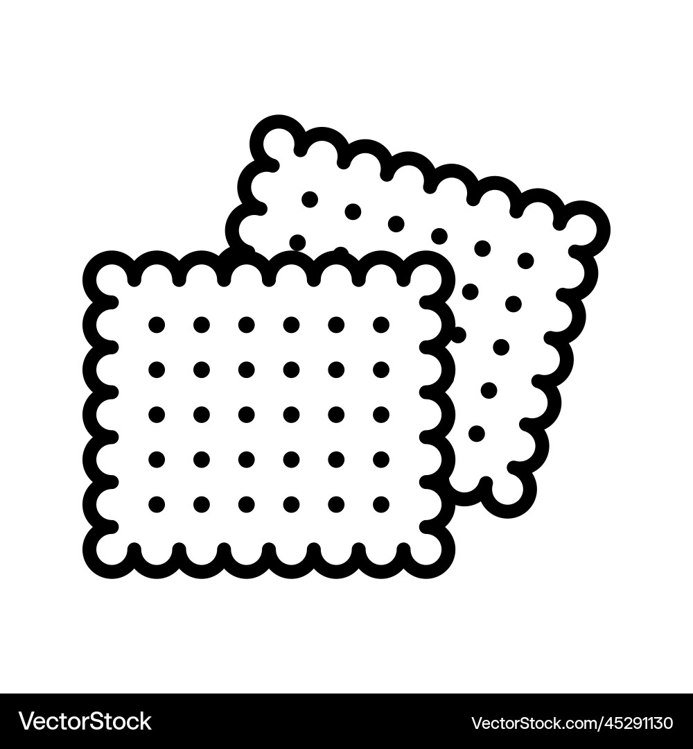 Cracker biscuit icon crisp cookie pictogram Vector Image