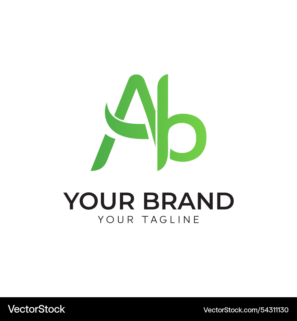 Creative and elegant letter ab logo design Vector Image