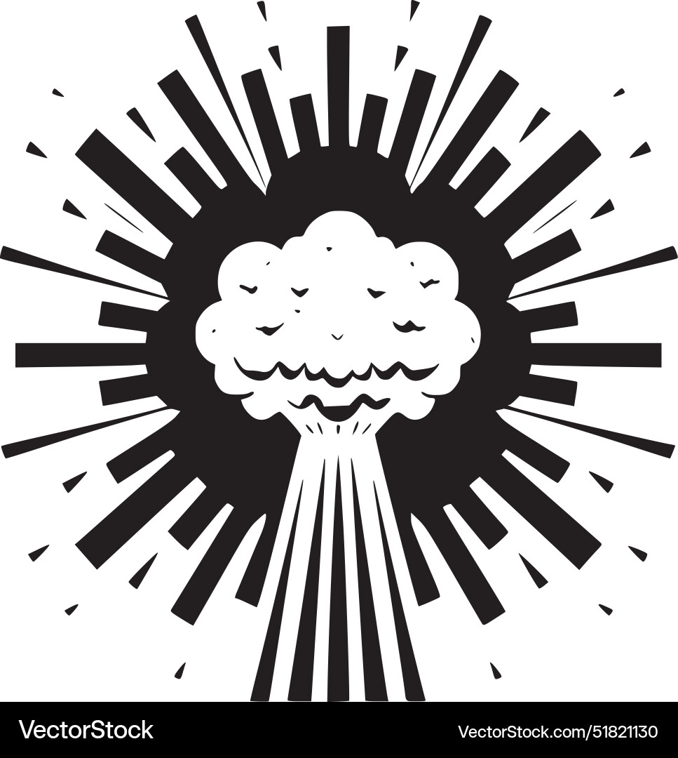 Explosion - high quality logo ideal for t-shirt Vector Image