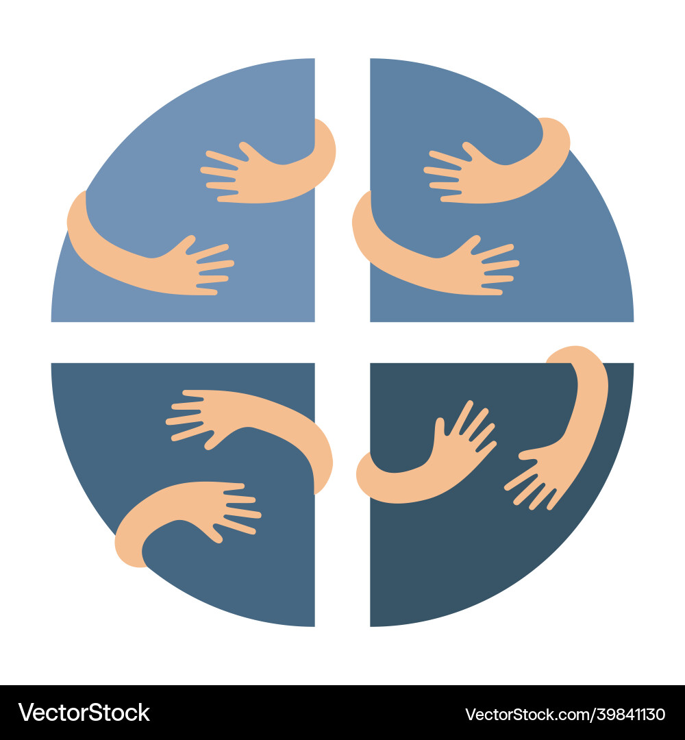 Hands Forming a Circle Royalty Free Vector Image