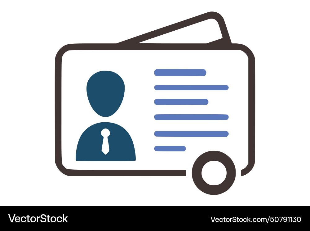 Identification card with profile icon national id Vector Image
