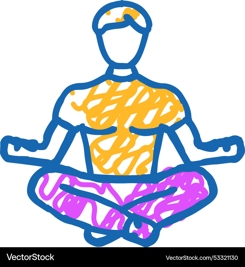 Mindfulness practice headache treatment icon Vector Image