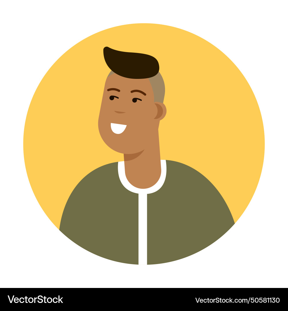 Modern circle avatar Royalty Free Vector Image