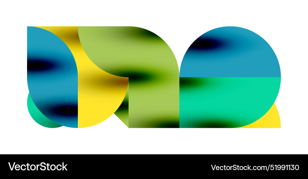 Tech minimal circular shapes geometric art Vector Image