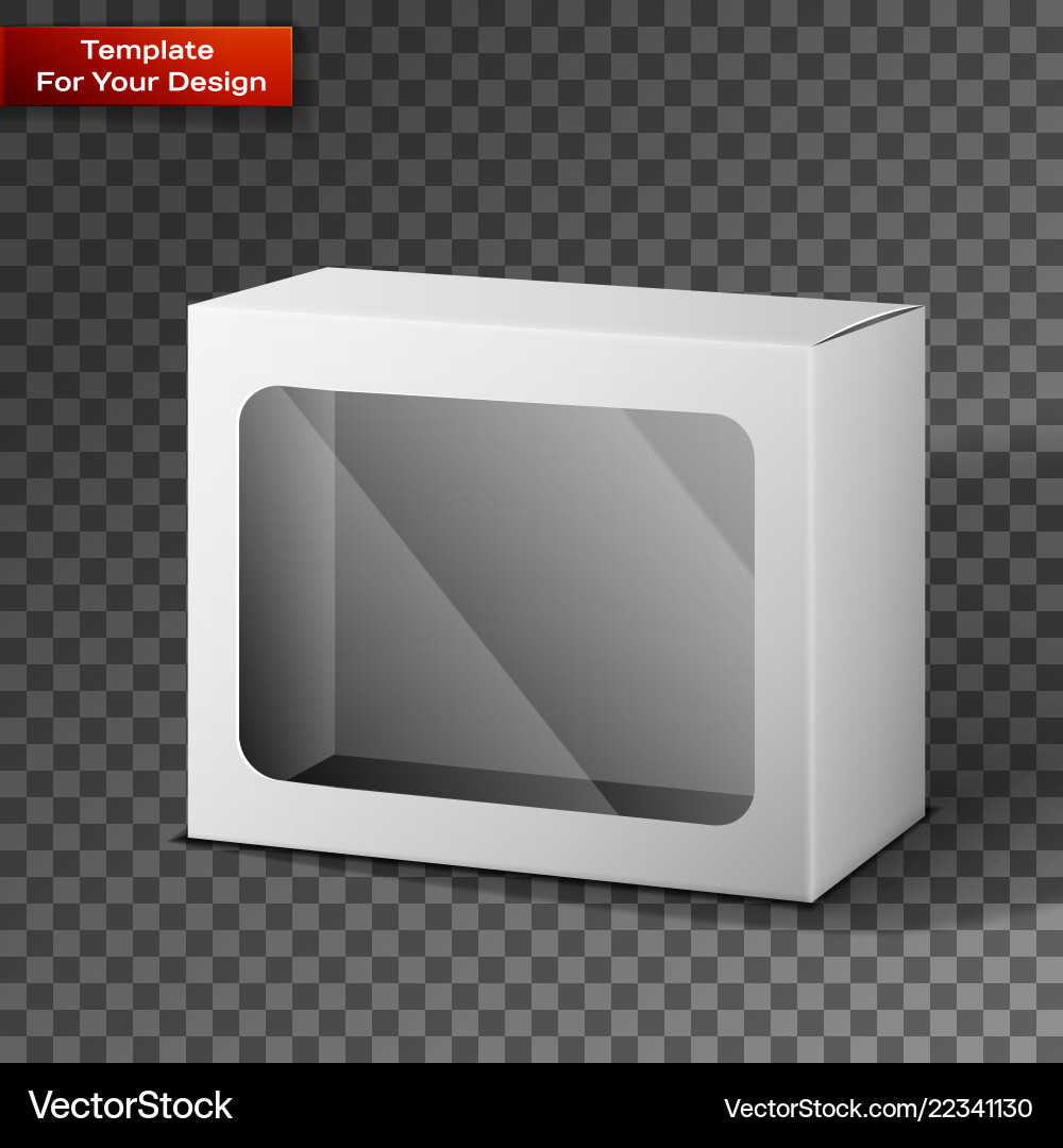 White product package box Royalty Free Vector Image