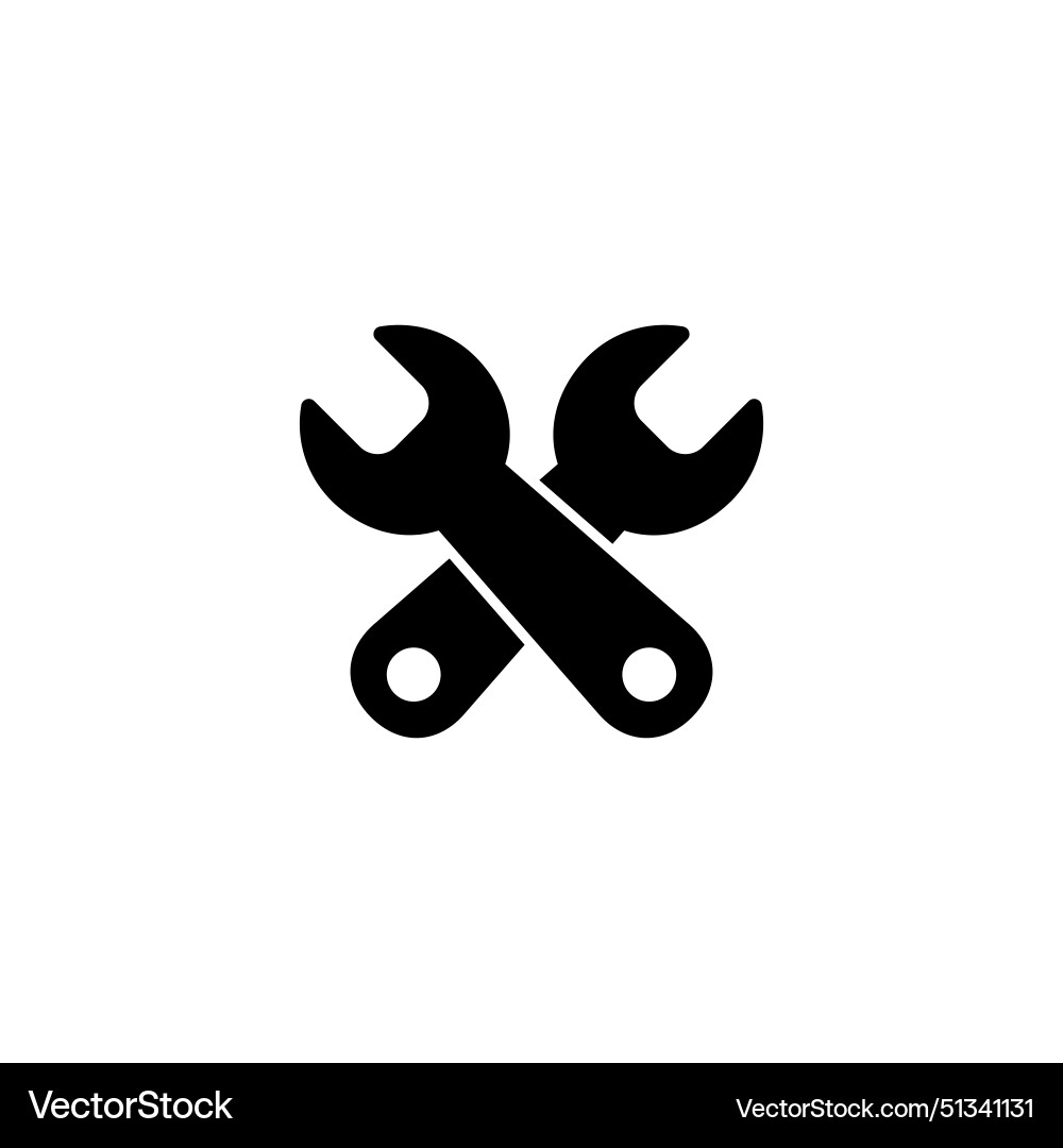 A simple black and white icon depicting two Vector Image