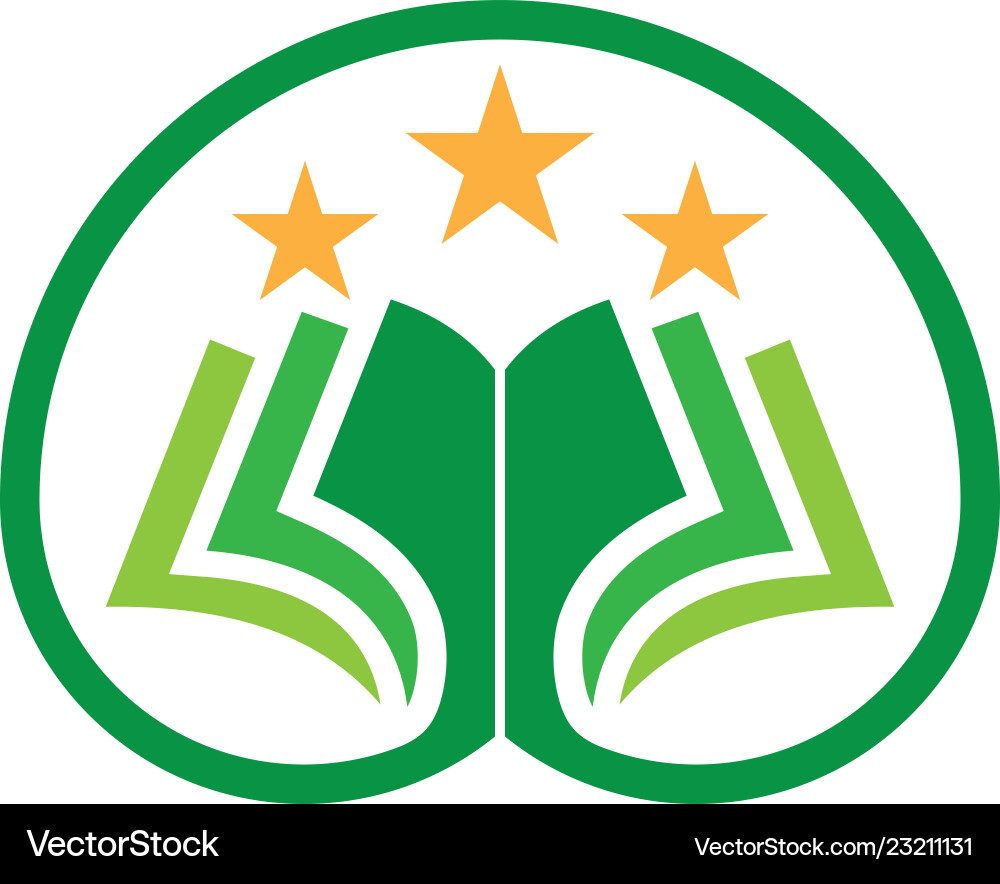 Book star education logo Royalty Free Vector Image