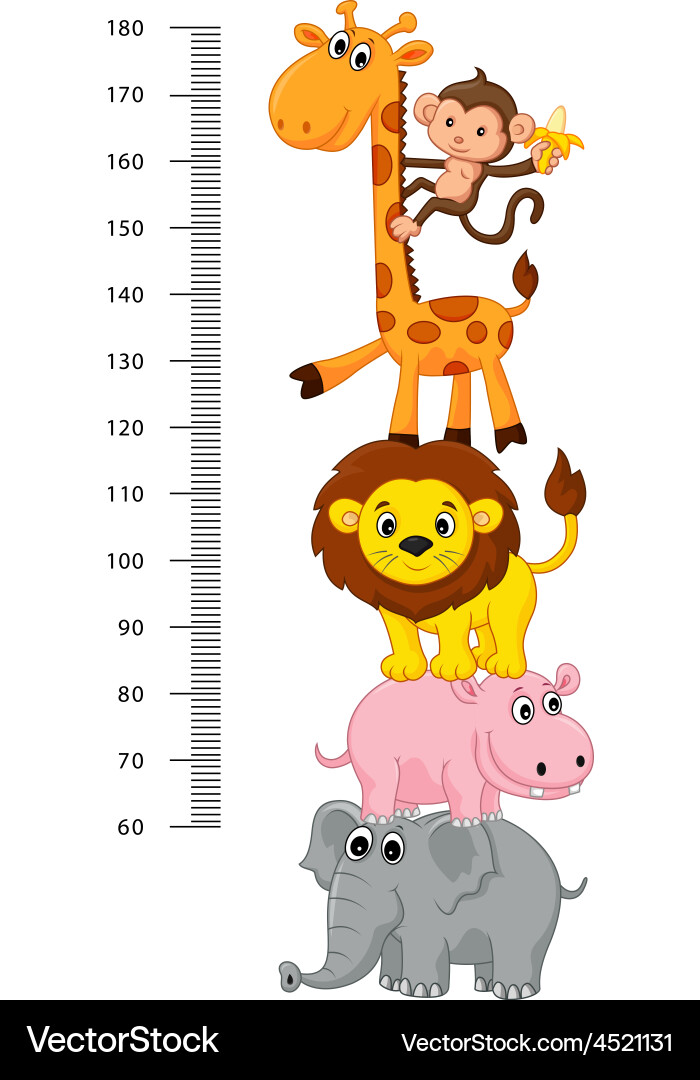 Funny Animal Meter Wall Royalty Free Vector Image