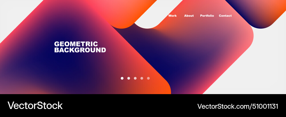 Geometric background with red and blue gradient Vector Image