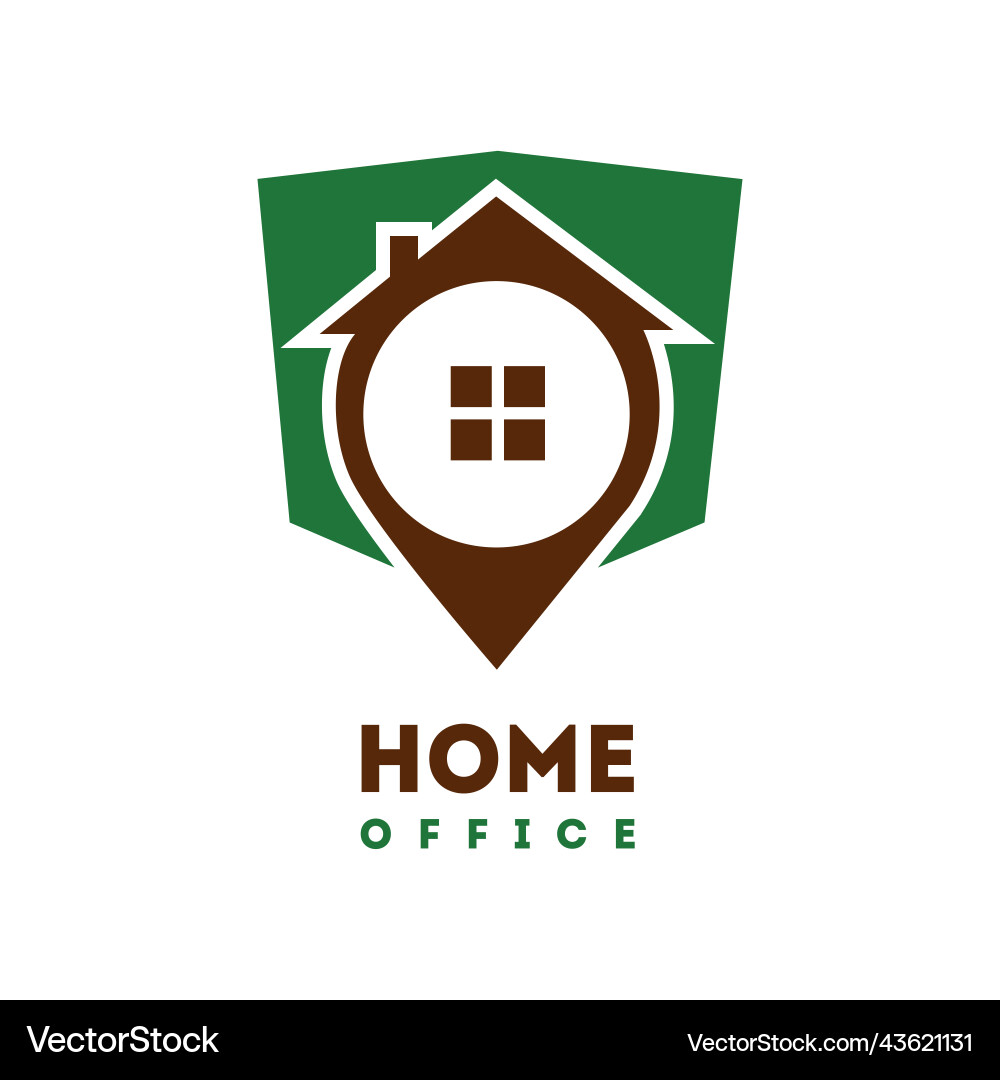 Home office logo design template Royalty Free Vector Image