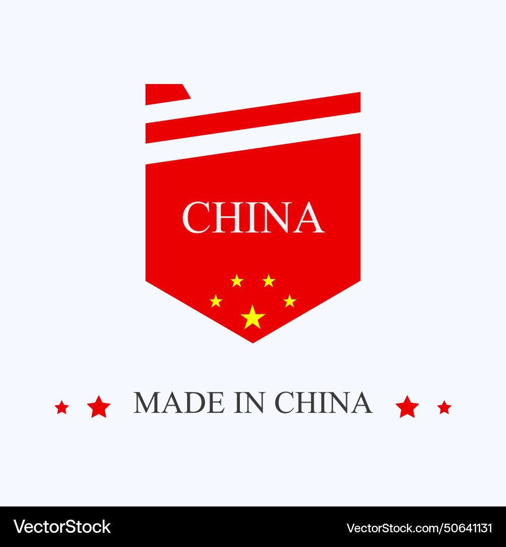 Made in china label stamp shield import export bad