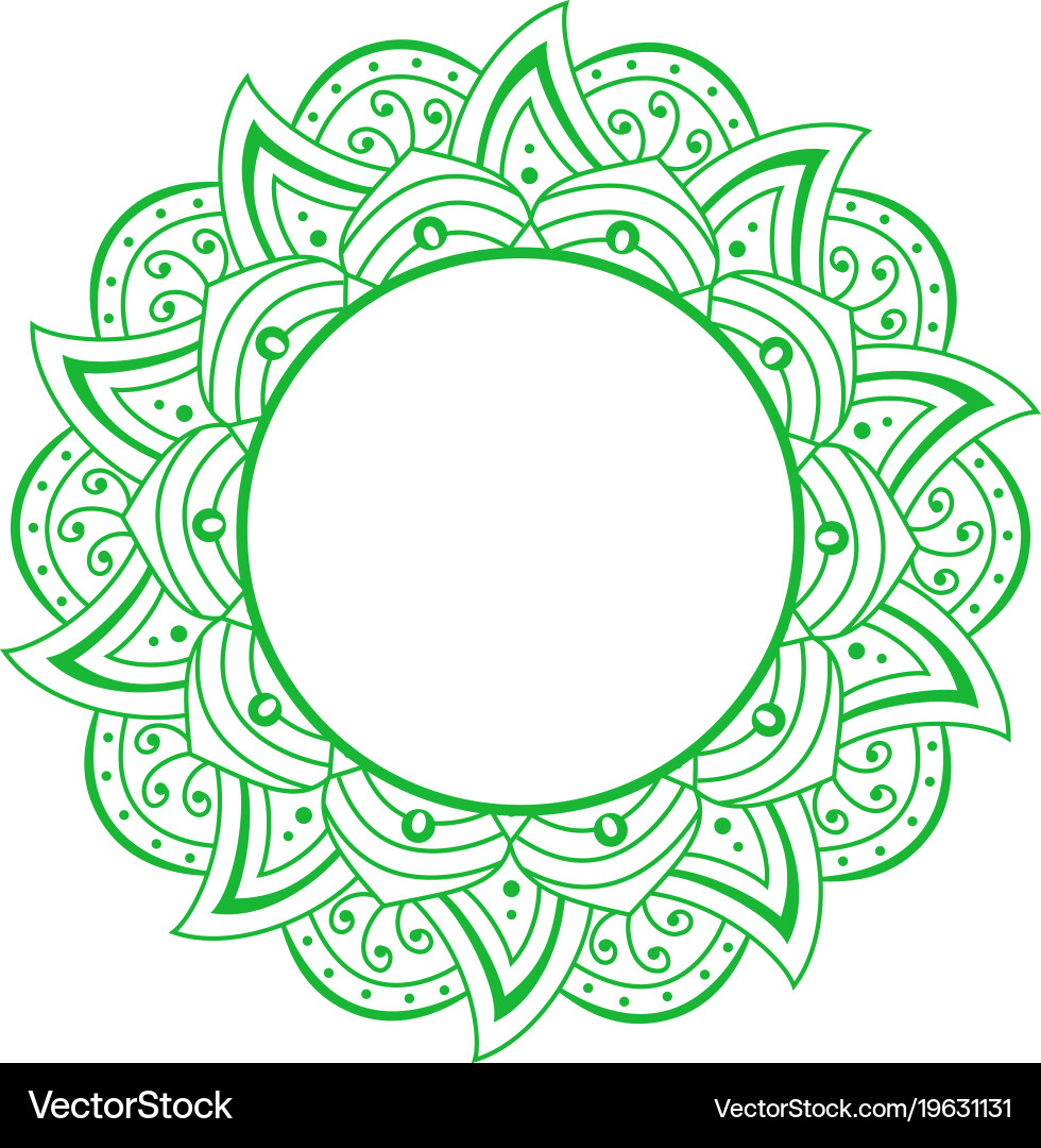 Openwork cloth brown round frame Royalty Free Vector Image