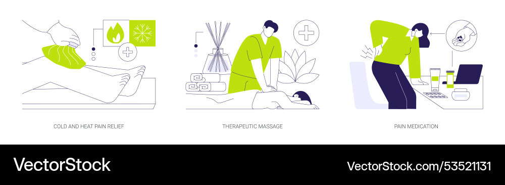 Pain medicine abstract concept Royalty Free Vector Image