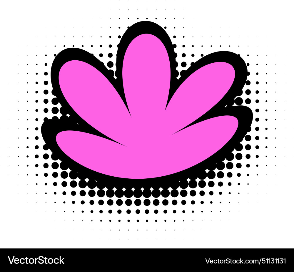Pink pop art flower Royalty Free Vector Image - VectorStock