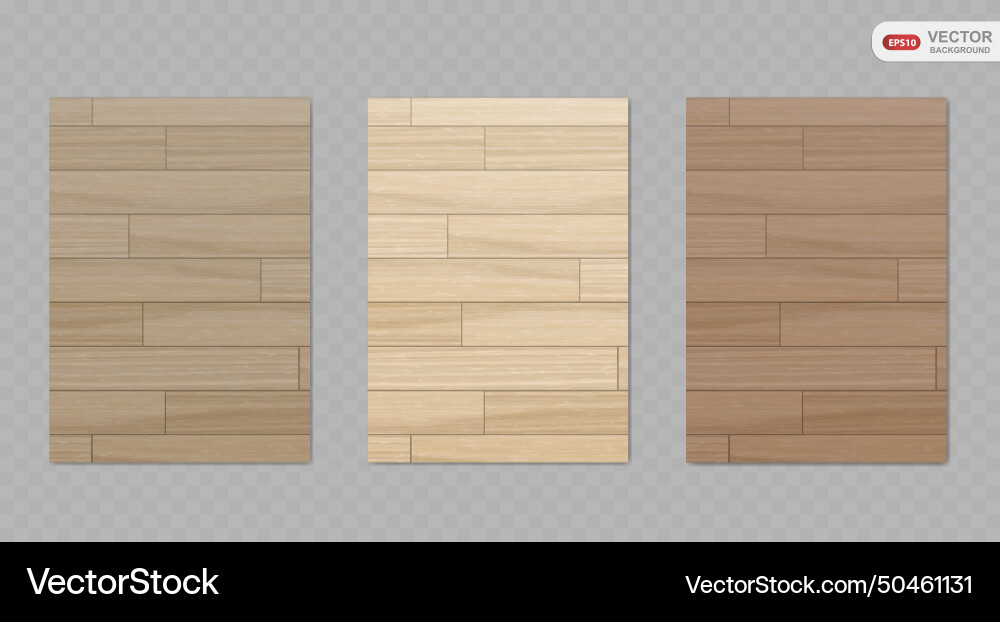 Realistic wood texture backgrounds set top view Vector Image