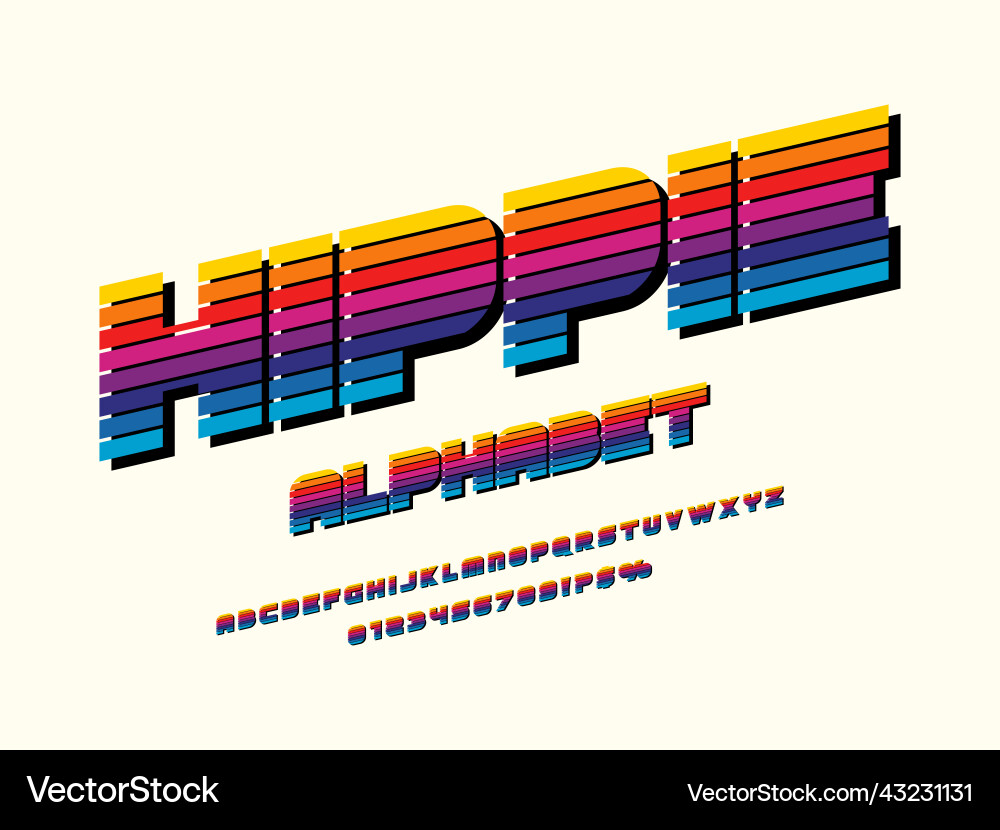 Retro font Royalty Free Vector Image - VectorStock