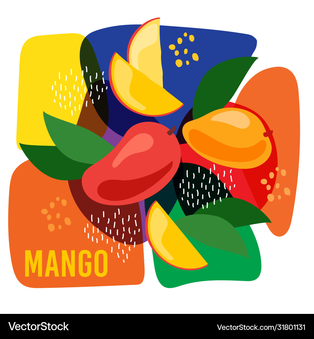 Ripe mango fruits Royalty Free Vector Image - VectorStock