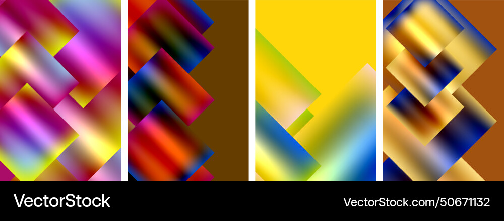 Colorful metal square abstract poster backgrounds Vector Image