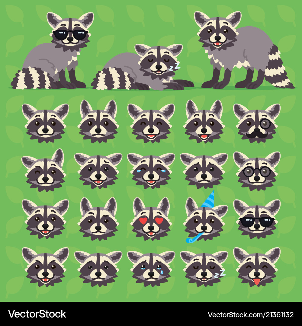 Raccoon Emoji Racoon Vector Images (99)