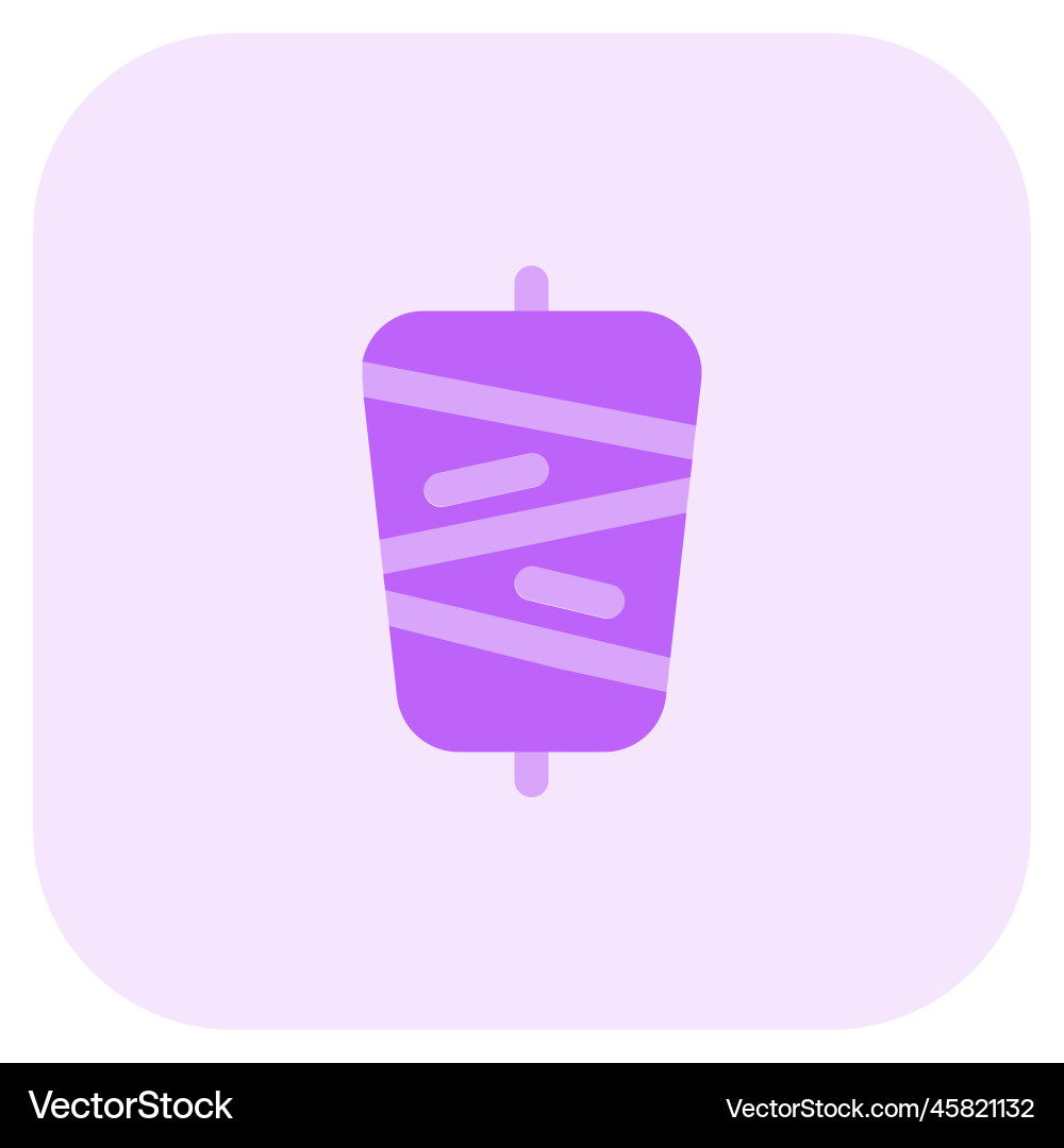 Fresh meat grilled for shawarma wraps Royalty Free Vector