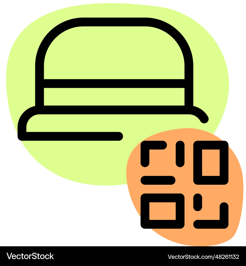 Funky Hut Detaillierung in einem Barcode hinzugefügt