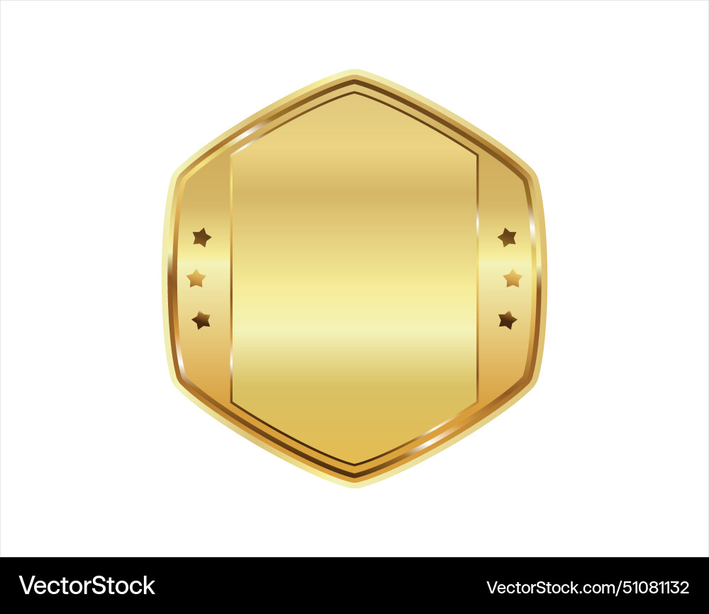 Golden stamp isolated on white background luxury Vector Image