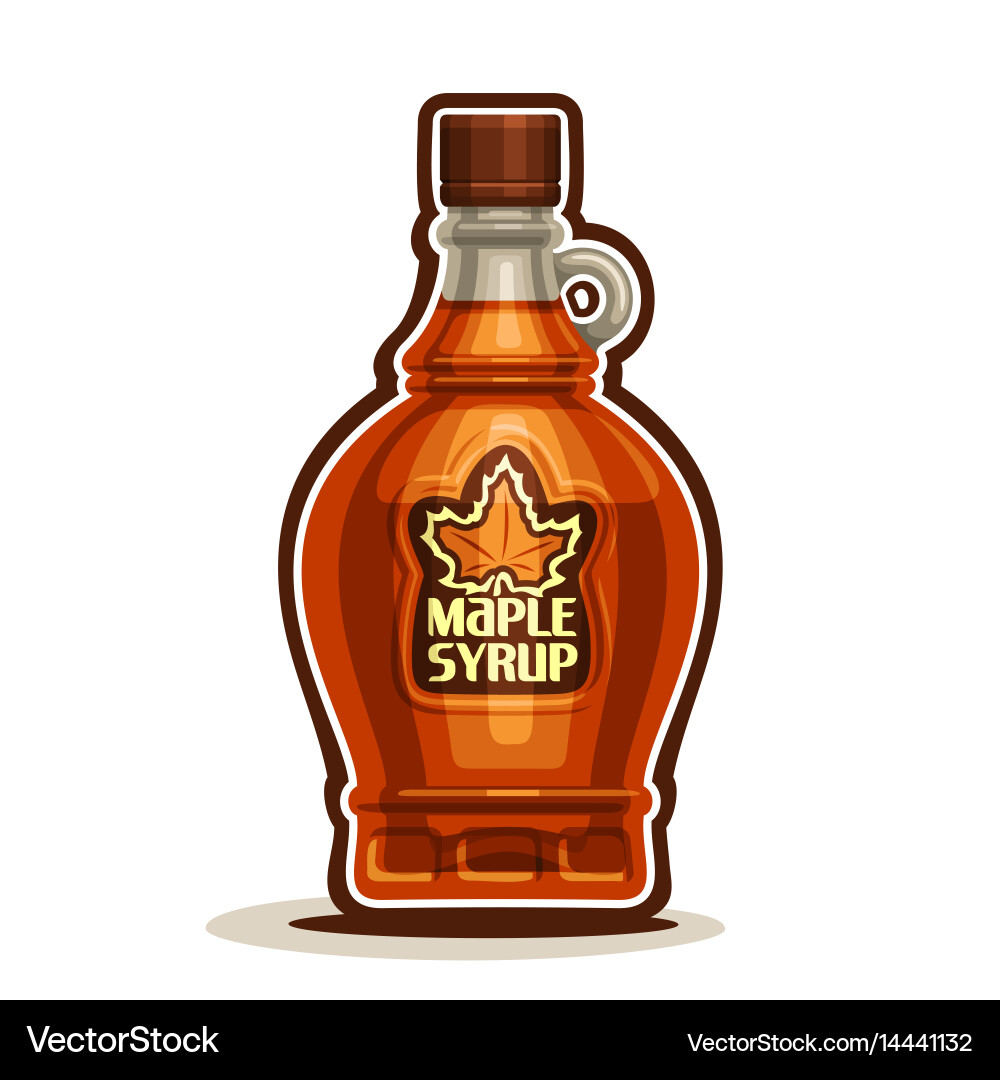 Maple syrup bottle Royalty Free Vector Image - VectorStock
