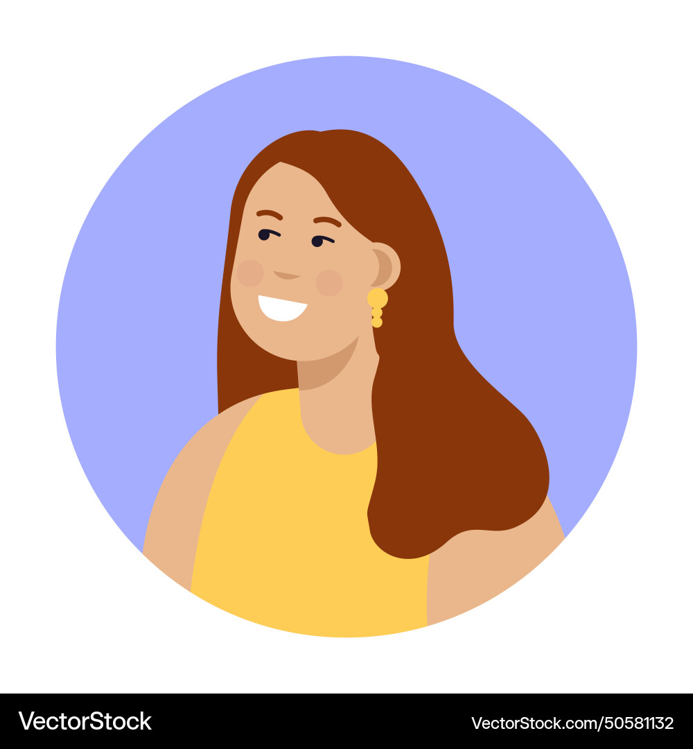 Modern circle avatar Royalty Free Vector Image