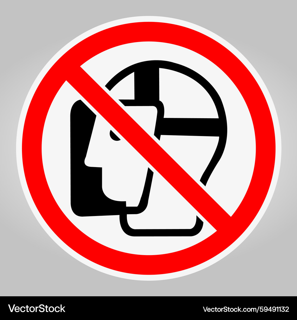 No Headphones Public Space Sign – Royalty-Free Vector | VectorStock