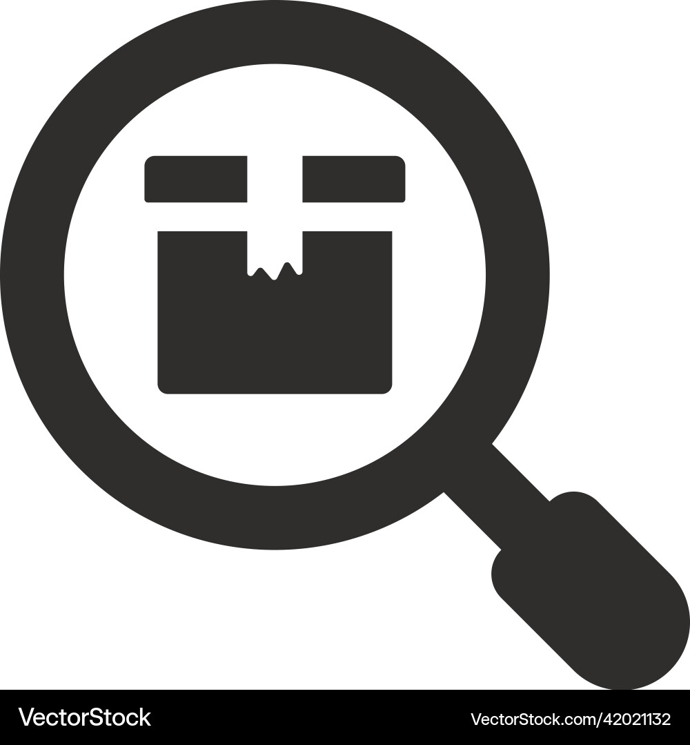 Parcel tracking icon on white background Vector Image