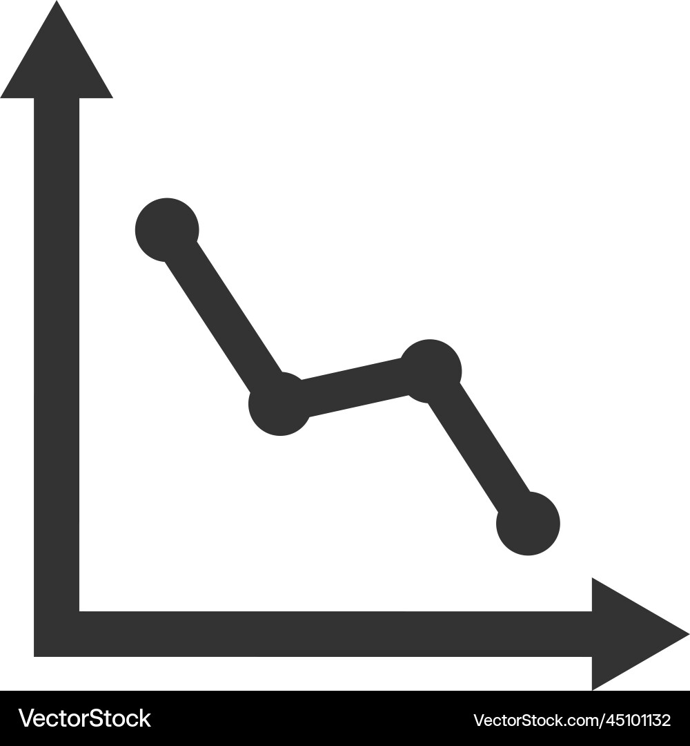 Profit decrease icon Royalty Free Vector Image