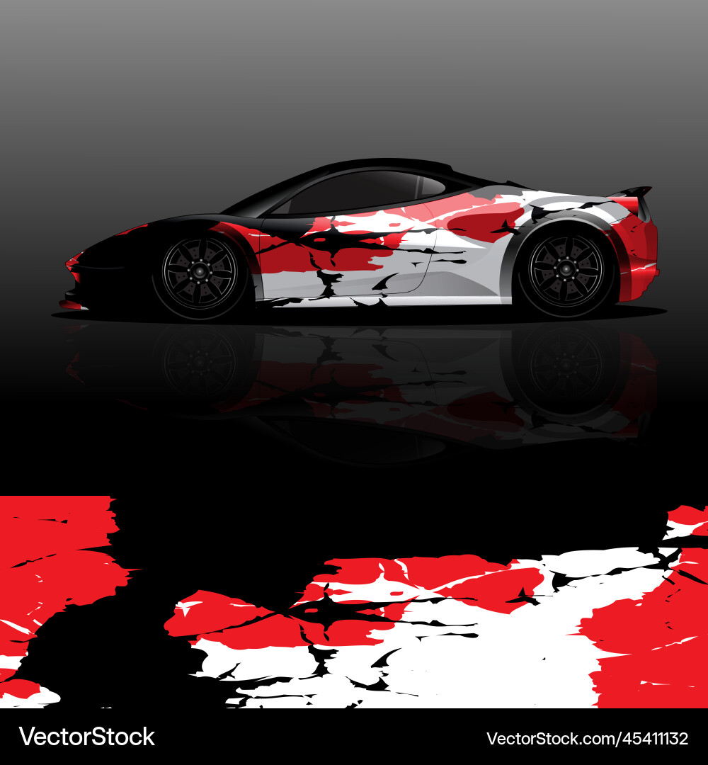 Race Car Decal Abstract Background Royalty Free Vector Image