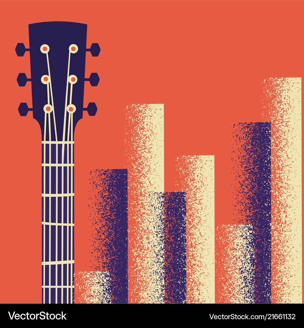 Retro Music Poster Background Royalty Free Vector Image