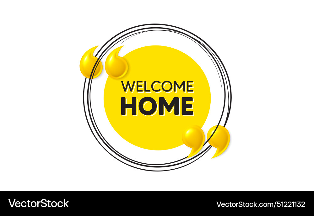 Welcome home tag invitation offer hand Royalty Free Vector